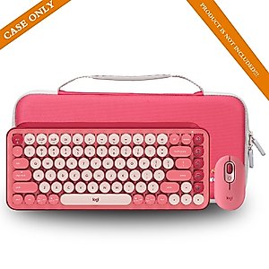 Aproca Red Hard Travel Storage Carrying Case, for Logitech POP Keys Mechanical Wireless Keyboard and POP Wireless Mouse/Keychron K2 Wireless Keyboard
