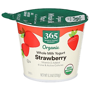 365 by Whole Foods Market, Yogurt Strawberry Organic, 5.3 Ounce