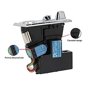 Coins Selector Acceptor for Arcade Video Games, Coin Validator Vending Machine Part and Coin-Operated Collector Panel Support Multi Signal Output