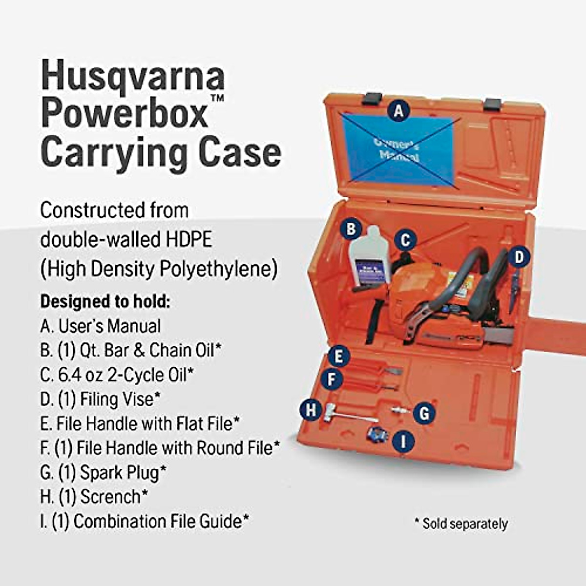 Husqvarna 100000107 Powerbox Chainsaw Carrying Case for 455 Rancher, 460, 372XP and 575XP