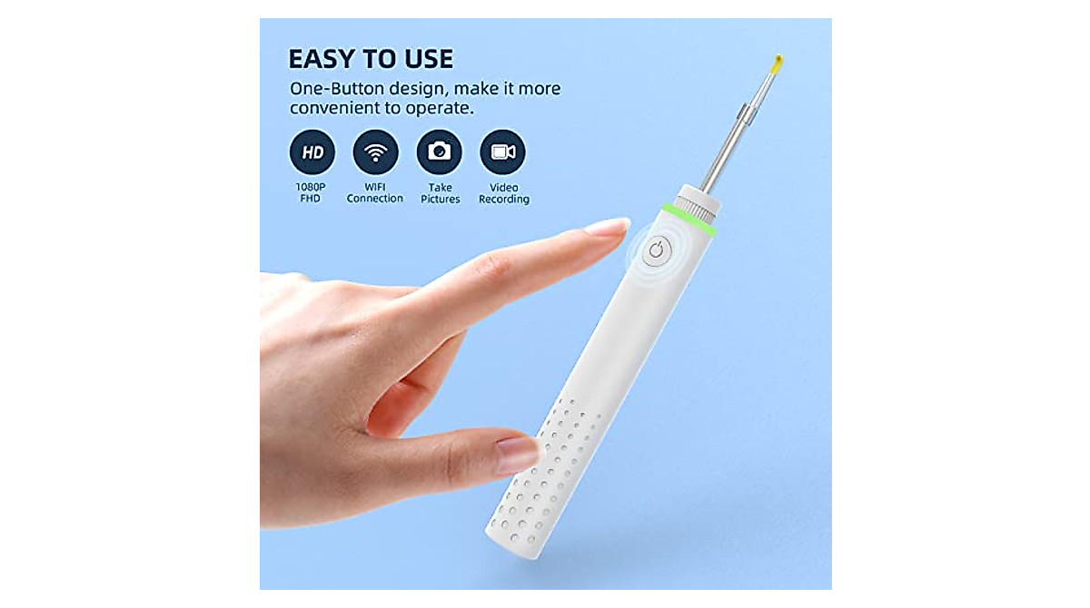 Wireless Ear Scope with 1080P Camera for Safe Ear Cleaning