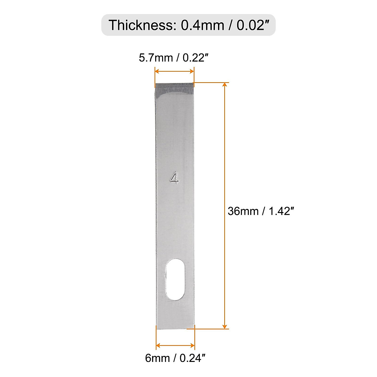 HARFINGTON 40pcs Exacto Knife Blades #4 Hobby Knife Replacement Blades Spare Precision Exacto Blades Hobby Knife Blade Refills for DIY, Art, Cutting, Carving, Scrapbooking, Stencil