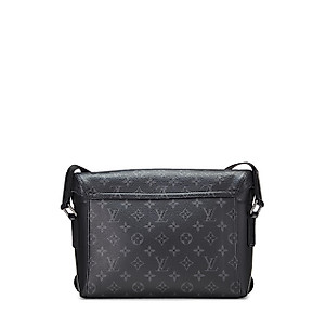 Louis Vuitton, Pre-Loved Black Monogram Eclipse Voyager Messenger PM, Black