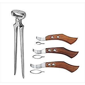 Equinez Tools Hoof Nipper 15" Model & Farrier Loop Knives Hoof Knife Set