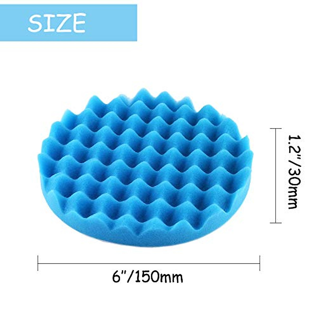 Buffing Pad & Polishing Pads for Car Polisher, 6 Inch/150mm Polishing Pad for Drill Polisher Attachment 5 Pcs Buffing Pads for Drill Sponges Car Polishing Pads, Drill Polishing Kit