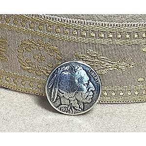 Toxic Jungle 2 Pieces 4/5 inch (21mm) Indian Head Nickel Classic Screw Post Decorative Nickel Concho, Ornament for Leathercraft Saddle/Belt/Saddle Blanket/Hats/Wallet, Antiqued Silver