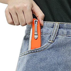 Kizer In-Yan Everyday Carry Pocket Knife, 3.8 inch N690 Steel Drop Point Blade, Black&Orange G10 Handle with Pocket Clip, V4573N2