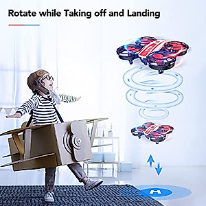 Potensic A21 Mini Drones for Kids, 2 Pack IR Battle Drone with LED Lights, RC Quadcopter with 3D Flip, 3 Speeds, Headless Mode, Altitude Hold, Toy Gift for Boys Girls (Red and Blue)