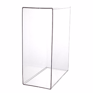 U.S. Acrylic, Inc. Clear Plastic Magazine Holder, 4.88Lx8.88Wx11.88H