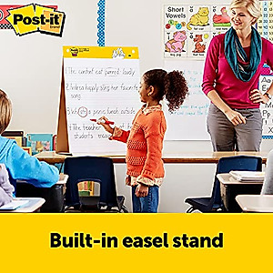 Post-it 563PRL Self Stick Tabletop Easel Ruled Pad, Command Strips, 20 x 23, White, 20 Shts/Pad