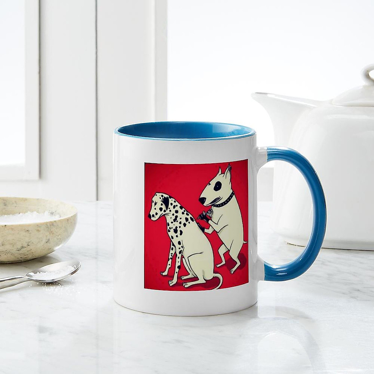 CafePress Dalmatian Getting Some Ink Mugs Ceramic Coffee Mug, Tea Cup 11 oz