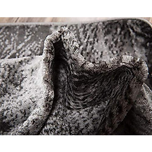 Unique Loom Sofia Collection Area Rug - Albert (9' x 12' 2", Dark Gray/ Gray)