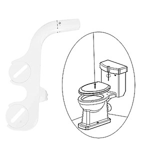 XWXLIJV Bidet Attachment for Toilet Ultra Non Electric Fresh Water Bidet Toilet Seat Attachment with Self Dual Nozzle Bidet Toilet Attachment for Most Toilet Seats