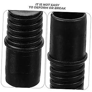 HOMOCONO Handle Tips for Poles Adapter Brooms Broom Handle Threaded Tip Threaded Tip Replacement Push Broom Handle Household Cleaning Tools Tips for Handle Connector Plastic Black