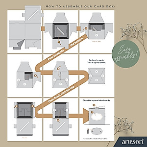 ARTESORI White Wedding Card Box - Cards Stickers & Large Box Slot, Gift Card Box for Wedding Cards At Reception, Birthday, Baby Shower, Graduation Box Party, Raffle, Money Boxes Holder - 8x8