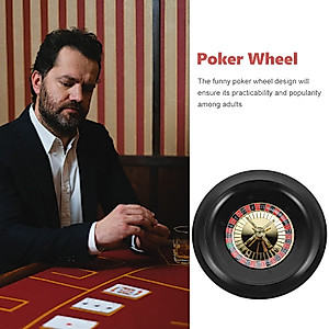 Cabilock Poker Table Roulette Wheel Table Poker Wheel Rotating Poker Wheel Prop Game Wheel Poker Game Prop Party Game Prop Poker Supply Decorative Poker Wheel Plastic