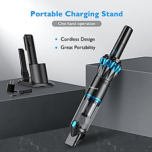 Aroma Room Handheld Vacuum Cordless, Small Hand Vacuum Cleaner with Powerful Cyclonic Suction, Portable & Lightweight, Rechargeable Vacuum Cleaner for Pet Hair, Home & Car Cleaning, Wet Dry Use