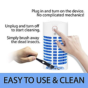 LIGHTSMAX X2 Indoor Bug Zapper Flying Insect Killer Using Unique UV Light Trap Technology & Sensor | Electronic Fly Repeller/Repellent, Electric Plug-in Lamp Pest Control for Gnat & Mosquitoes