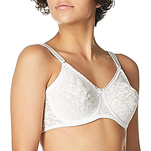 Bali Women's Lace and Smooth Underwire Bra, White, 38D