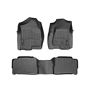WeatherTech Custom Fit FloorLiners for Tahoe, Escalade, Yukon - 1st & 2nd Row (44003-1-2), Black