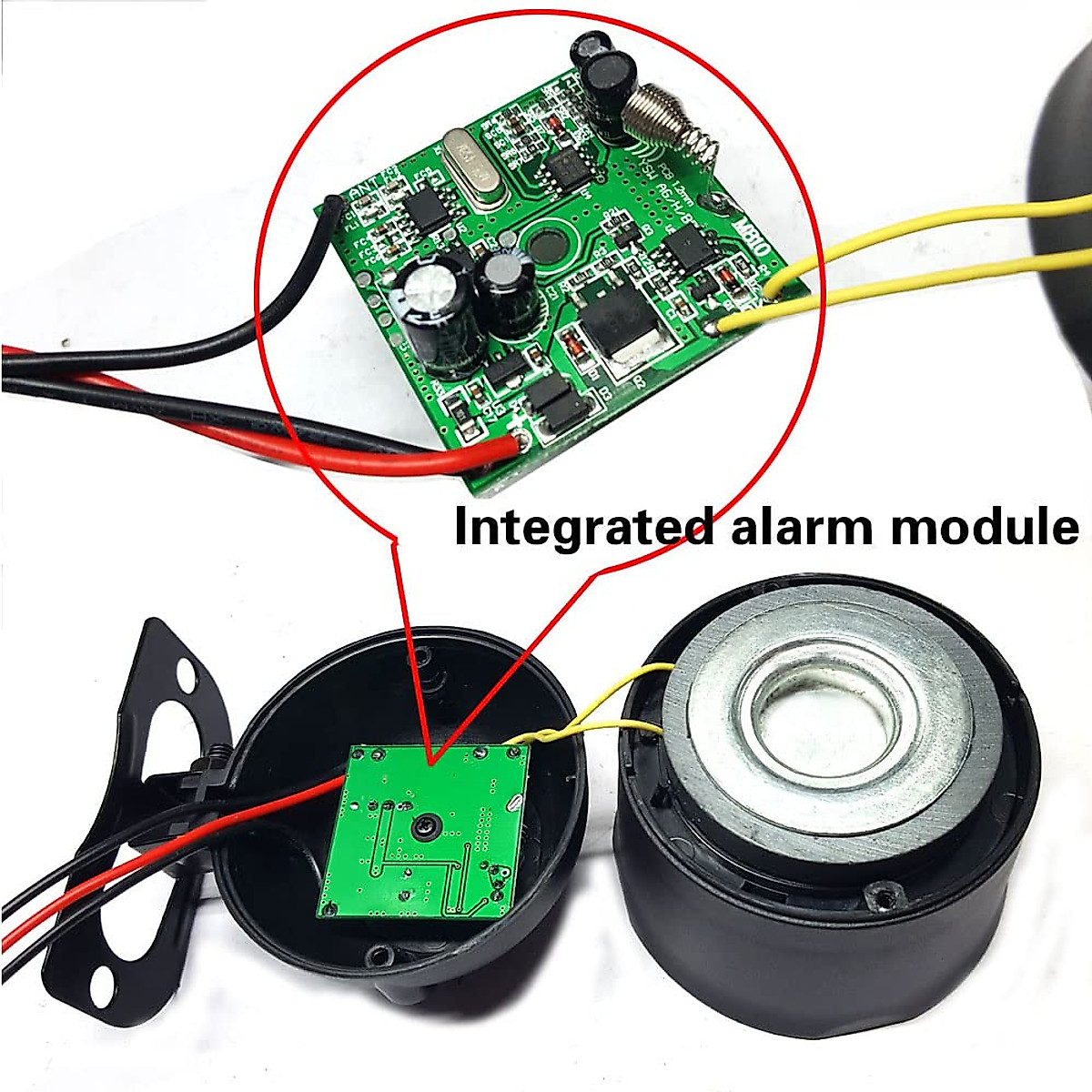 Car Security Horn Vehicle Alarm Security Protection System with 2 Remote Controls 6 Tone Alarm Loudspeaker 7-Level Sensitivity Car Alarm Siren 125DB Anti-Theft Device 12v 20w (CW-8110)