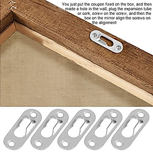 40 Pcs Durable 1.5mm Thick Tone Metal Keyhole Hanger Fasteners Unique Protruding Design for Picture Frames Hang Wall Indoor Silver