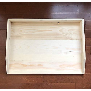 Boxwood and Mum Handmade Wood Serving Tray, Stove Top Cover works as TV Tray, Rolling Tray, Bed Tray, Oven Tray or Food Tray, Natural Unfinished Pine Wood Tray Serving Board, Amish Made in USA