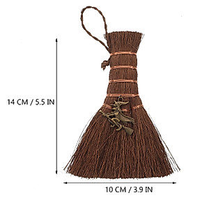 Miniature Witch Broom Halloween Decorations Witch Altar Broom Miniature Wicca Brush Halloween Broom Mini Car Pendant for Halloween Healing Home Wiccan Ritual Decor Car Accessories