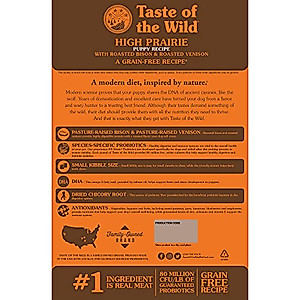 Taste of the Wild High Prairie Grain-Free Dry Dog Food with Roasted Bison and Venison for Puppies 28lb