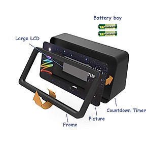 Jayron Backlight Digital 9,999 Days Countdown Timer Big LCD Display Count Down for Retirement Wedding Vacation Christmas Event Classroom Cruise