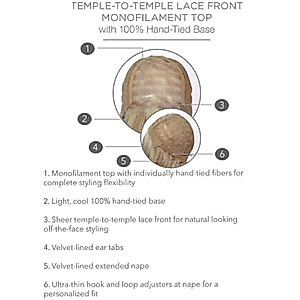 Bundle - 3 items: Simmer Elite Wig by Raquel Welch, Christy's Wigs Q & A Booklet & Wide Tooth Comb - Color: RL12/22SS