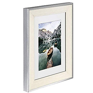 Hama Sierra Plastic Picture Frame (40 cm x 50 cm Frame, 25 mm x 19 mm Borders, for Photos Size 28 x 35 cm, Reflex Glass, Polystyrene (PS), with Hanger) White
