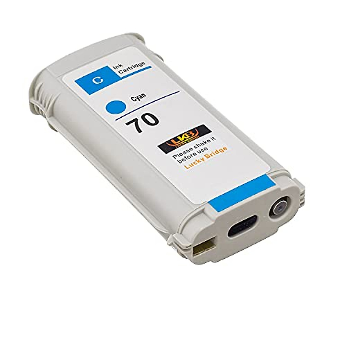 LKB Compatible HP70 Cyan Ink Cartridge Replacement with 130ML Use with HP Designjet Z2100 Z5200 Z3200 Z3100 Z5400 ( HP70 Cyan ) –US