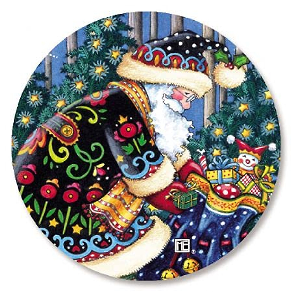 Mary's Woodland Christmas Santa Seals by Mary Engelbreit - Set of 72 Holiday Stickers, 1 1/2 Inch Diameter
