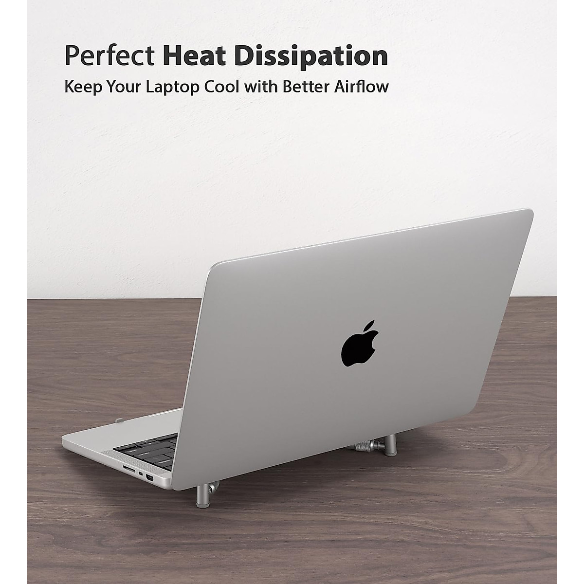 Steklo Laptop Riser - Premium Cooling Stand, Portable Laptop Stand for 12-17.3" Compatible with All Laptops MacBook Pro Air, Ideal Travel Ergonomic Compact Aluminum Adjustable, Foldable Laptop Stand