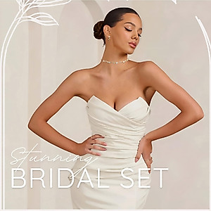 Nikita By Niki Rose Flower Rhinestone Choker Necklace - Statement Crystal Choker - Rose Gold, Silver or Gold Choker Necklaces for Women - Rose Gold Plated Necklace - Choker Chain (Rose Gold)