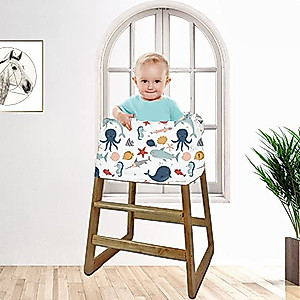 Carseat Cover Boy and Girls - Multi-use Nursing Car Seat Canopy Cover for Breastfeeding, Infant Stroller Cover, High Chair Cover (Cute Fish)