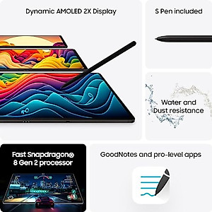 SAMSUNG Galaxy Tab S9 Ultra WiFi ONLY Factory Unlocked Tablet SM-X910NZA 14.6 Inch, Android Including S Pen US Version 2023 (Grey, 12GB+256GB),(SM-X910NZAAEUB)