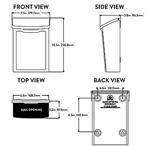 Architectural Mailboxes 2681R Marina Wall Mount Mailbox, Small, Red