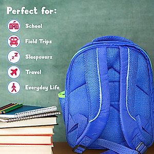 ODDBODS Blue Backpack for Kids' School & Travel - Small, Insulated Children's Bookbag for Preschool, Kindergarten & Elementary School, Room for Lunchbox, Notebooks & More, Includes Two Side Pockets