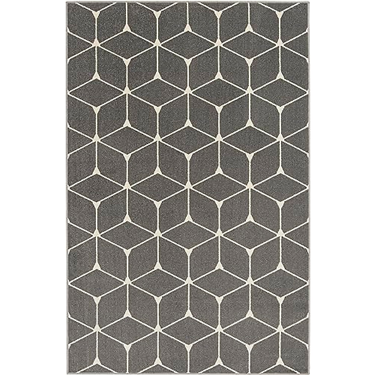 LOOMAKNOTI Tecopa Shamid 8' x 10' Grey Geometric Indoor/Outdoor Area Rug