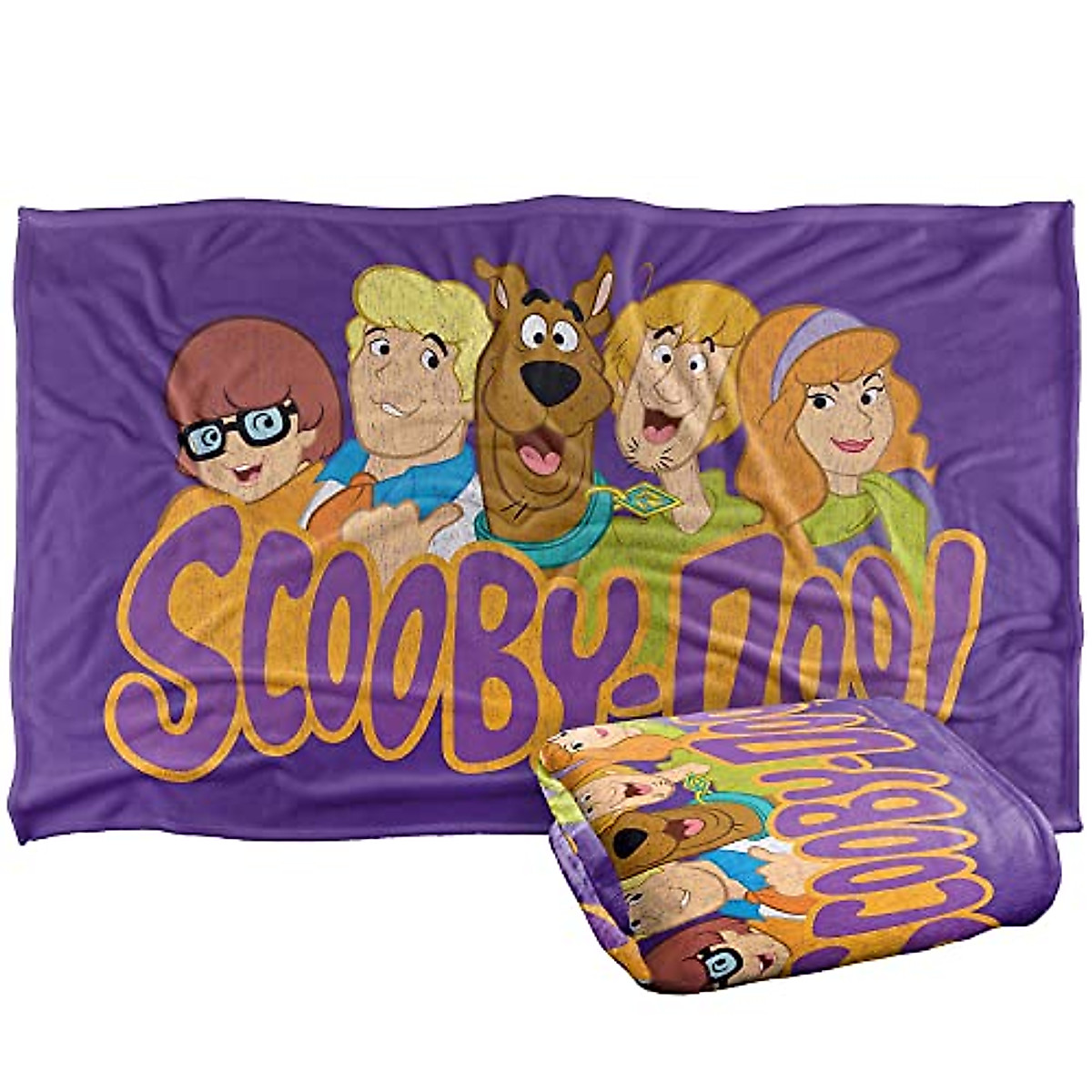 Scooby Doo Scooby and Gang Purple Silky Touch Super Soft Throw Blanket 36" x 58",Scooby Gang