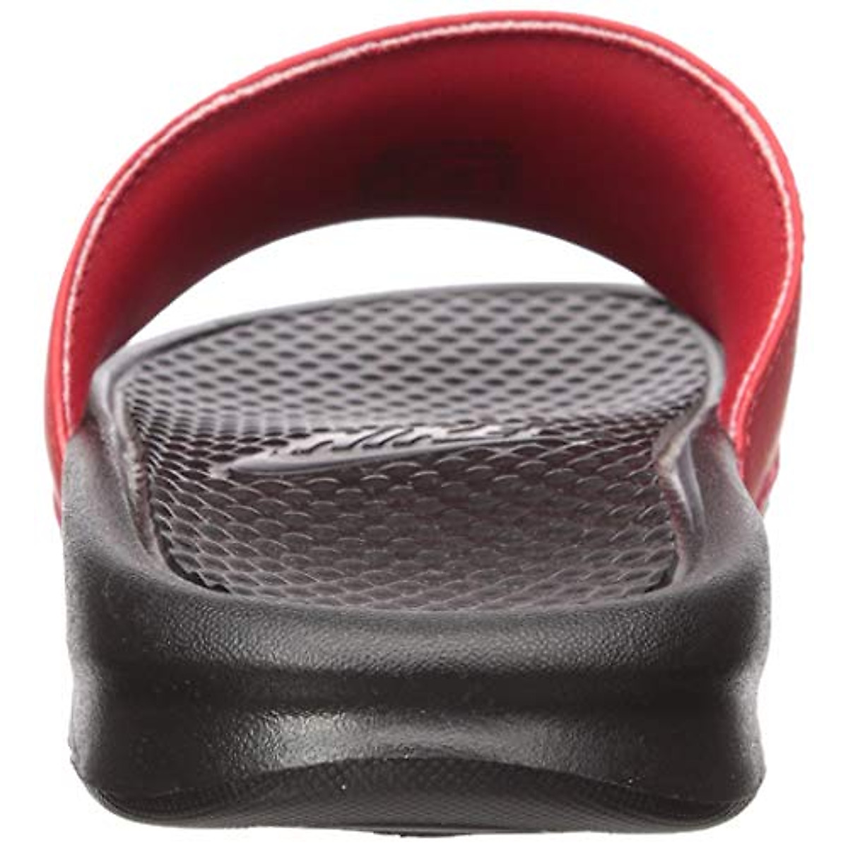 Nike Men's Benassi Just Do It Slide Sandal, Black/White-University Red, 13