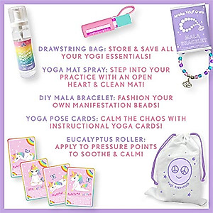 Just My Style MoodJoy Young Butterfly Yoga & Meditation Set by Horizon Group USA, Yoga and Meditation Accessories, Yoga Mat Spray Tea Tree, Eucalyptus Essential Oil Rollerball, Yoga Cards for Kids