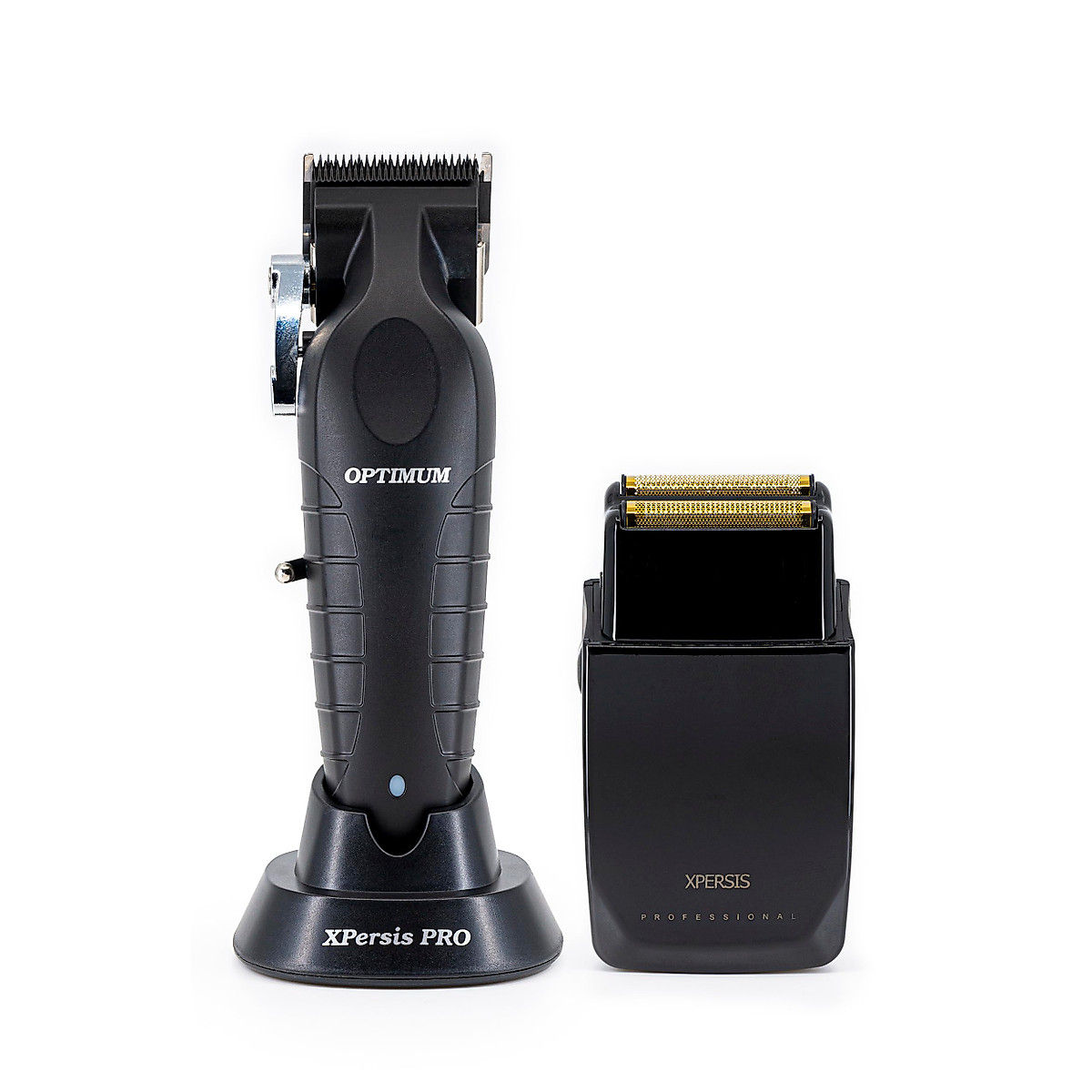 XPERSIS PRO Optimum Ergonomic Design DLC Taper Blade Black Cordless Hair Clipper for Barbers, Professional Mens Hair Clipper + Electric Razor Foil Shaver with Sharp Blades