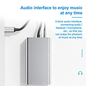 GIFZES USB Hub 3.0, USB C Adapter and 11-in-1 Docking Station, 11-in-1 USB C Hub Universal Type-C Adapter Dongle Mini Docking Station with 4 USB Ports SD/TF Card Reader VGA for MacBook Type-C Laptops