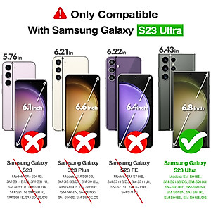 Rayboen for Samsung Galaxy S23 Ultra Case with Magnetic Ring, [Designed for Magsafe] with 2 Pack Soft TPU HD Screen Protector, Military Drop Protection Silky Touch Translucent Matte Cover, Blue