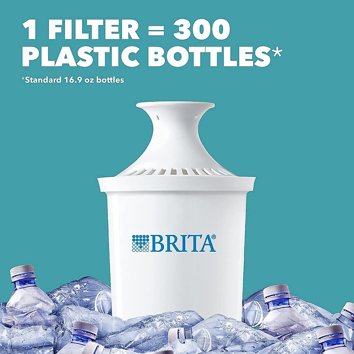 Brita Standard Water Filter, Standard Replacement Filters for Pitchers and Dispensers, BPA Free - 3 Count