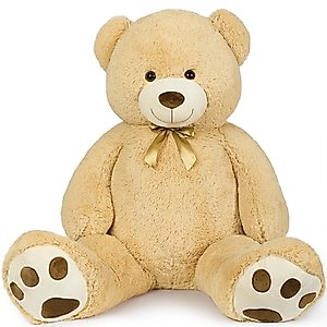 MaoGoLan Giant Big Teddy Bear Jumbo Stuffed Animal Huge Tan Bear Plush Tan Bear for Girlfriend