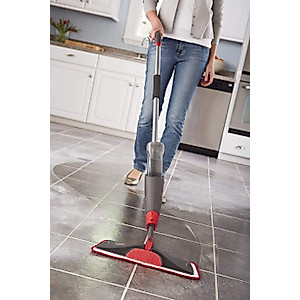 Rubbermaid Reveal Spray Microfiber Floor Cleaning Kit for Laminate & Hardwood Floors, Spray Mop with Reusable Washable Pads, Commercial